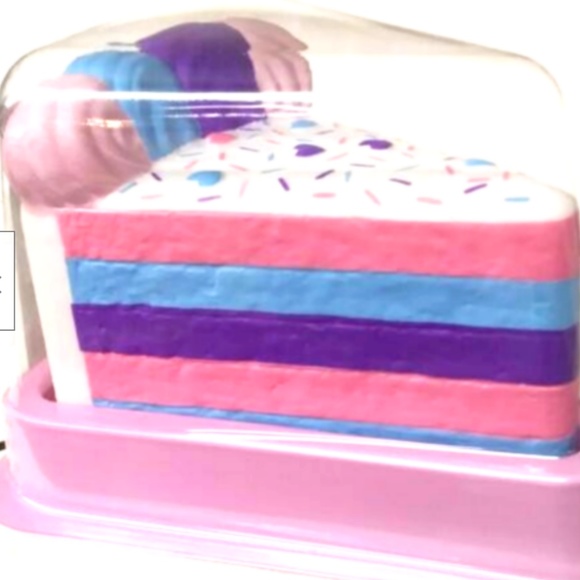 Silly Squishies | Other | Silly Squishy Rainbow Cake Slice Pink Blue ...